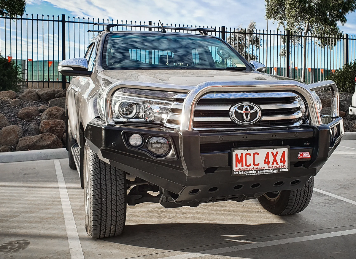 MCC 4X4 Hilux 2016-2020 707-01 Falcon Bull Bar Triple Stainless Loops ...
