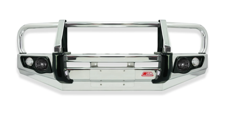 MCC 4X4 Prado 120 2002-2009 707-02A Alloy Falcon Bull Bar Black A-Fram ...