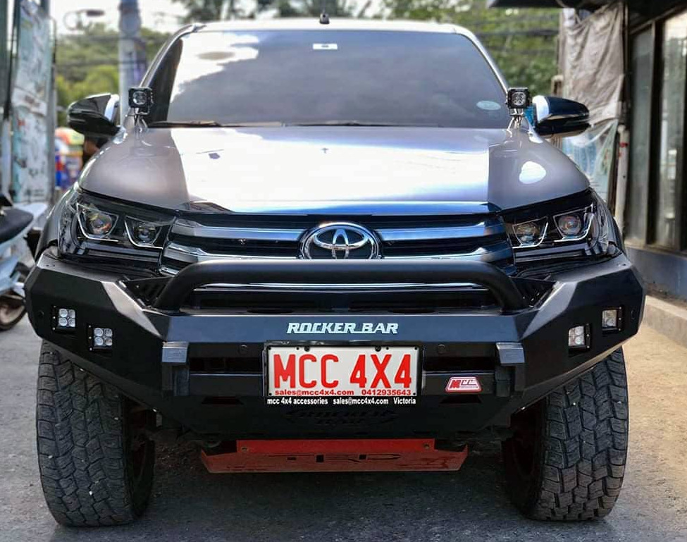 MCC 4X4 Hilux 2016-2020 078-01SQL Rocker Bull Bar Single Low Loop Pack ...
